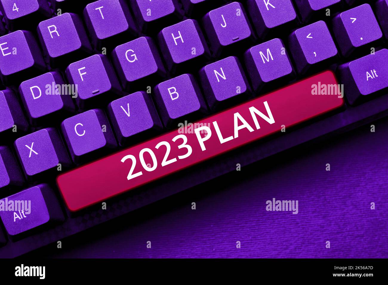 Text sign showing 2023 Plan, Business overview setting up your goals ...