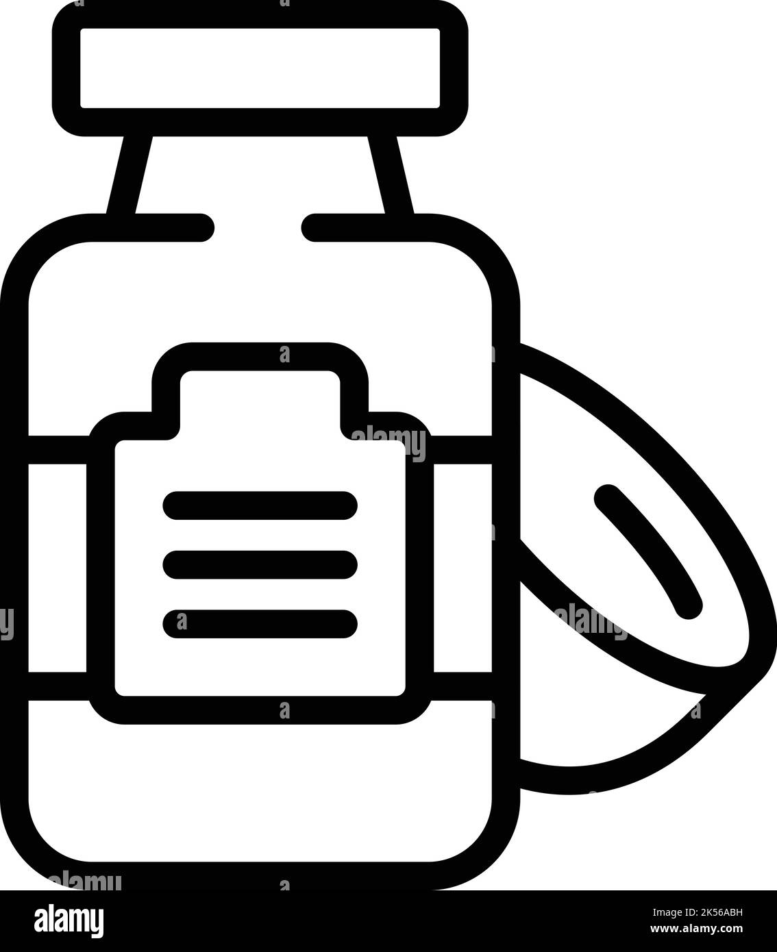 Coconut shampoo bottle icon outline vector. Milk cream. Oil cosmetic ...