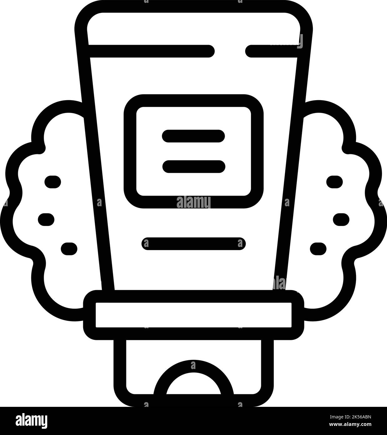 Coco cream tube icon outline vector. Milk package. Soap product Stock ...