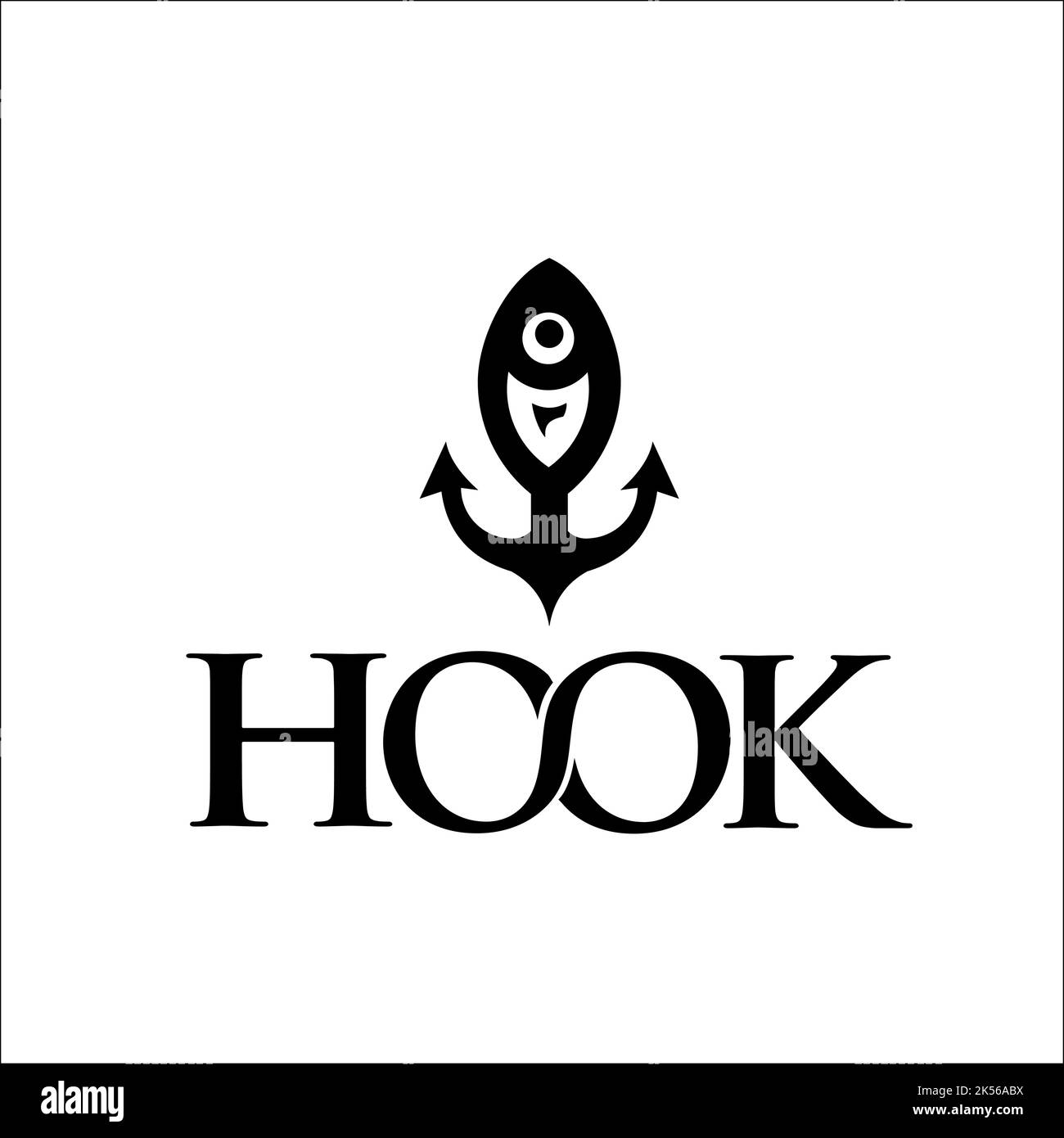 hook anchor exclusive logo design inspiration Stock Vector Image & Art ...