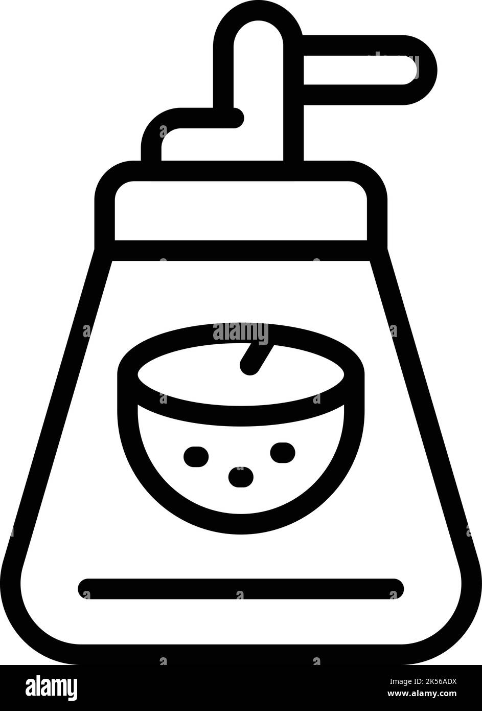 Coconut soap dispenser icon outline vector. Cosmetic cream. Natural ...