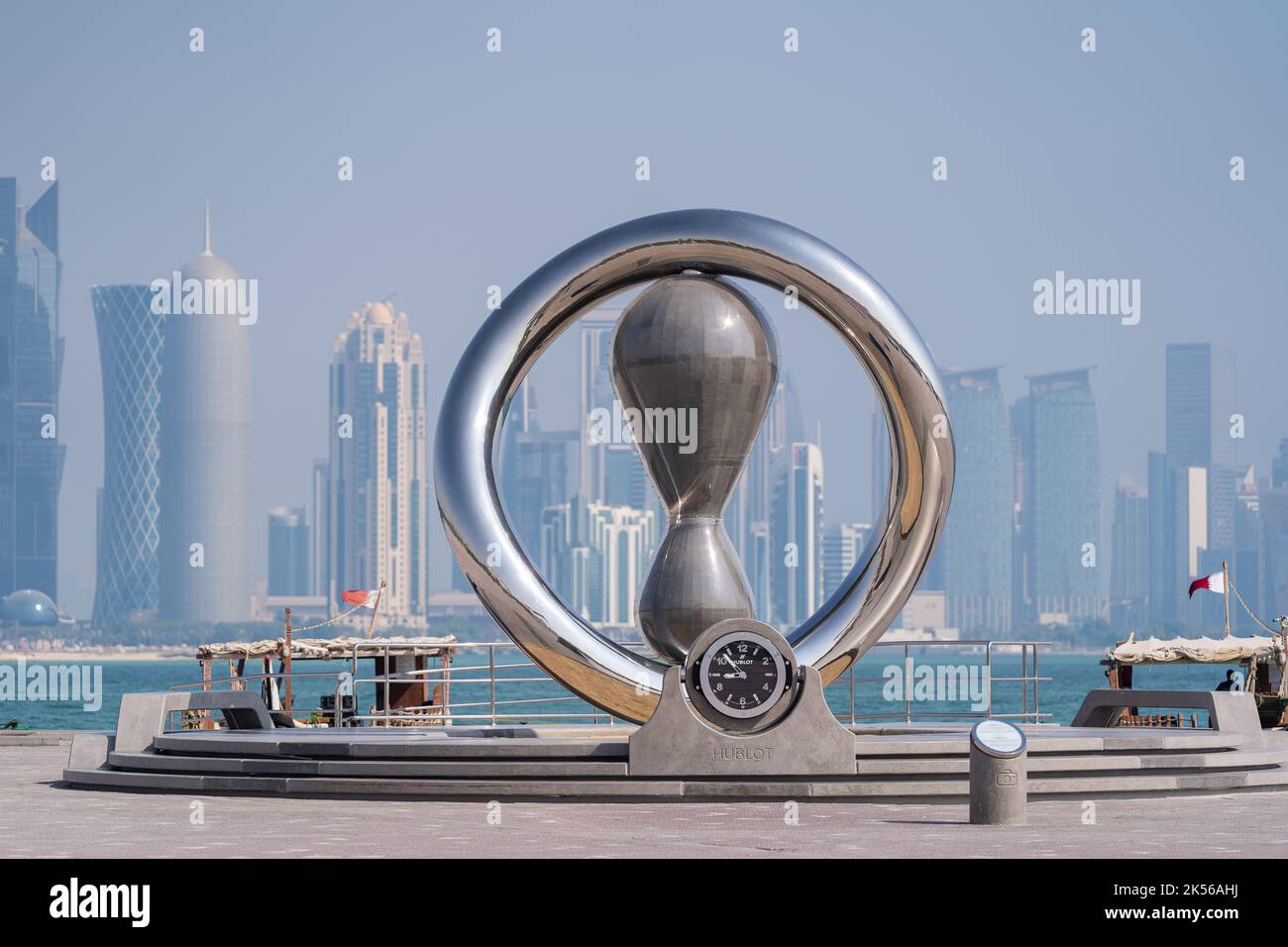 Doha, Qatar - October 4, 2022: FIFA World Cup 2022 Qatar countdown ...