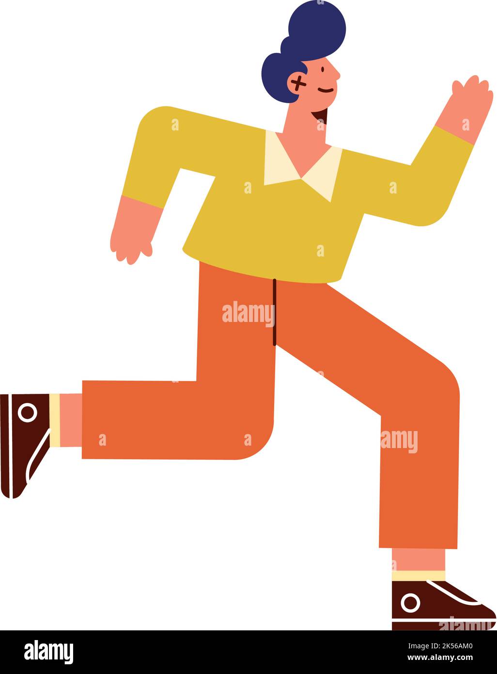 fast young man running character Stock Vector Image & Art - Alamy