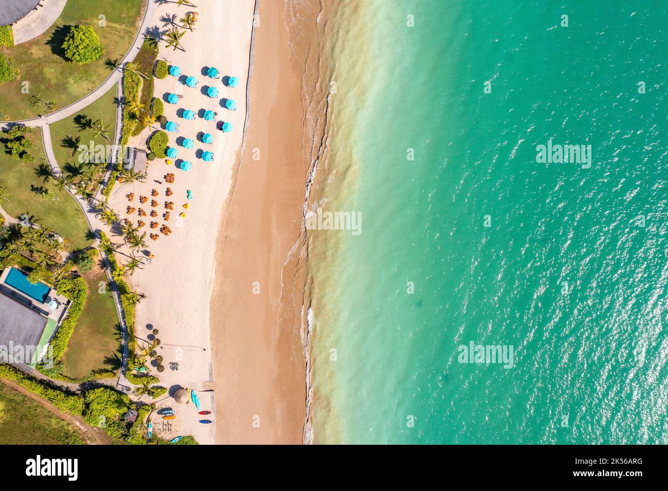 Aerial view of Khao Lak beach in Thailand Stock Photo - Alamy