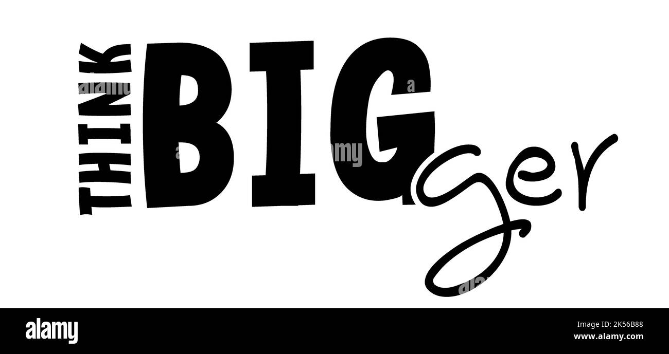 Thinking big cartoon Black and White Stock Photos & Images - Alamy