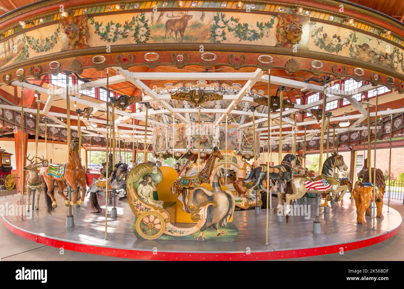 DEARBORN, MI/USA - JUNE 17, 2017: 1913 Herchell-Spillman carousel from ...