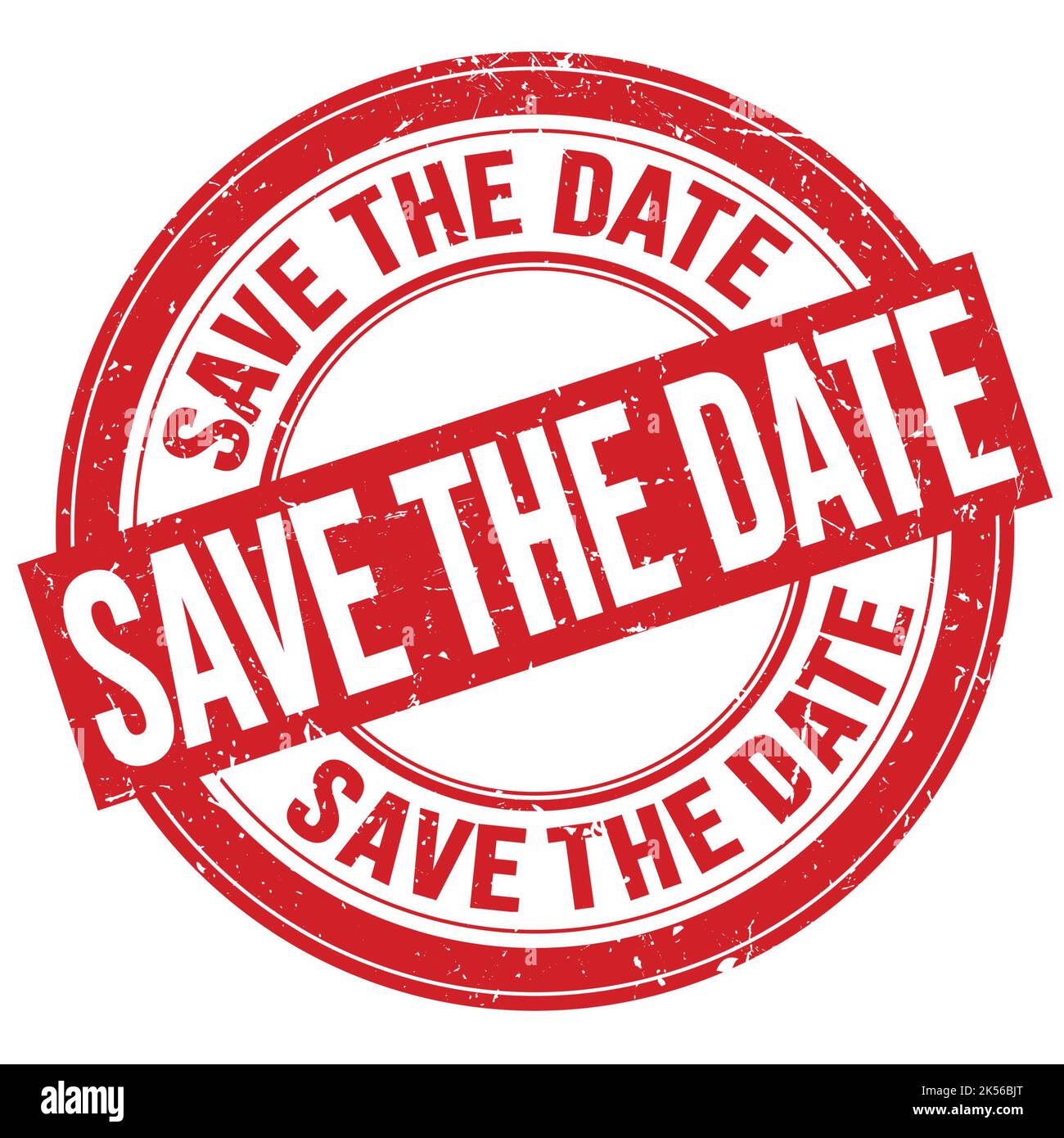 SAVE THE DATE text written on red round grungy stamp sign Stock Photo ...