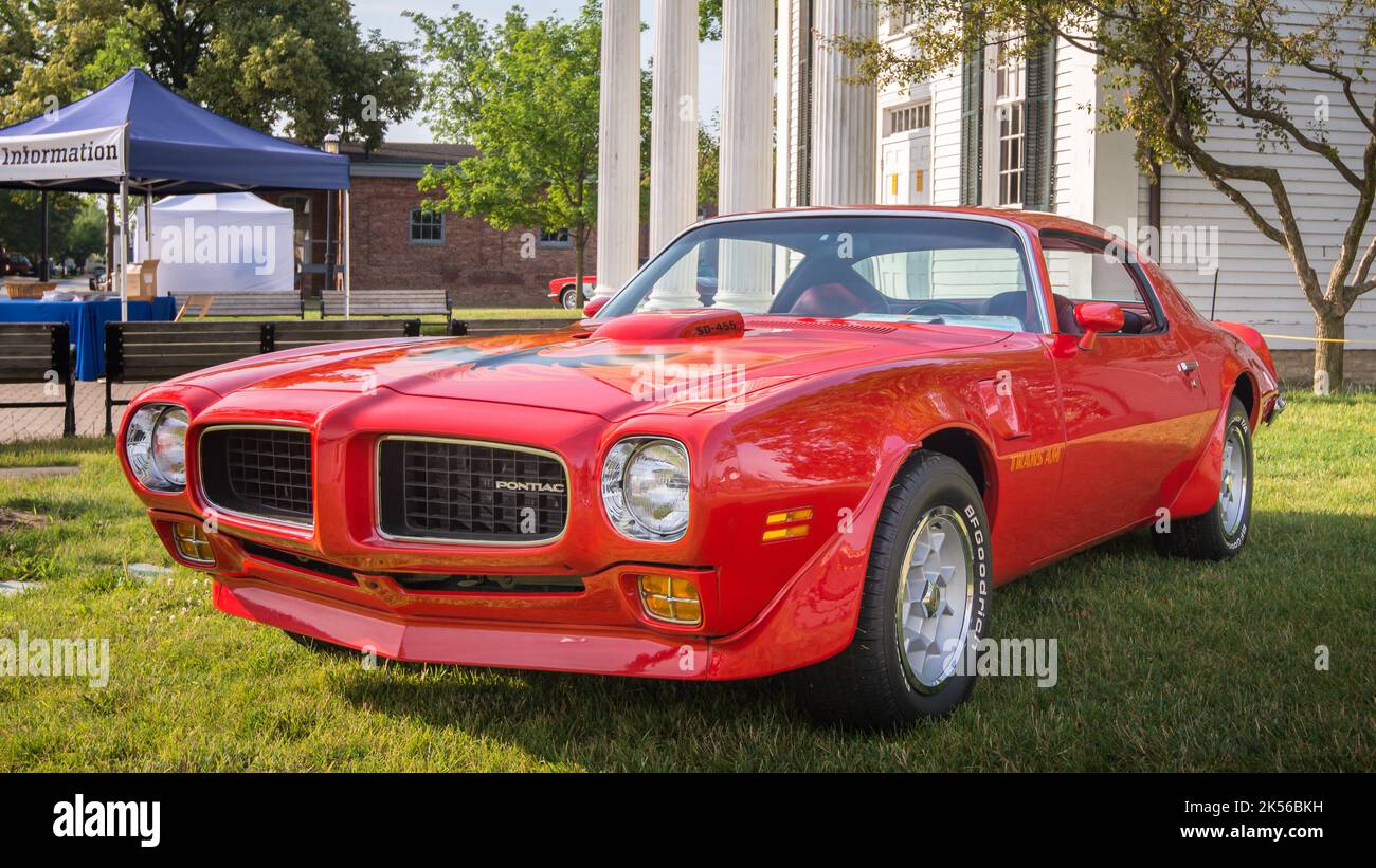 DEARBORN, MI/USA - JUNE 17, 2017: A 1973 Pontiac Firebird TransAm Super ...