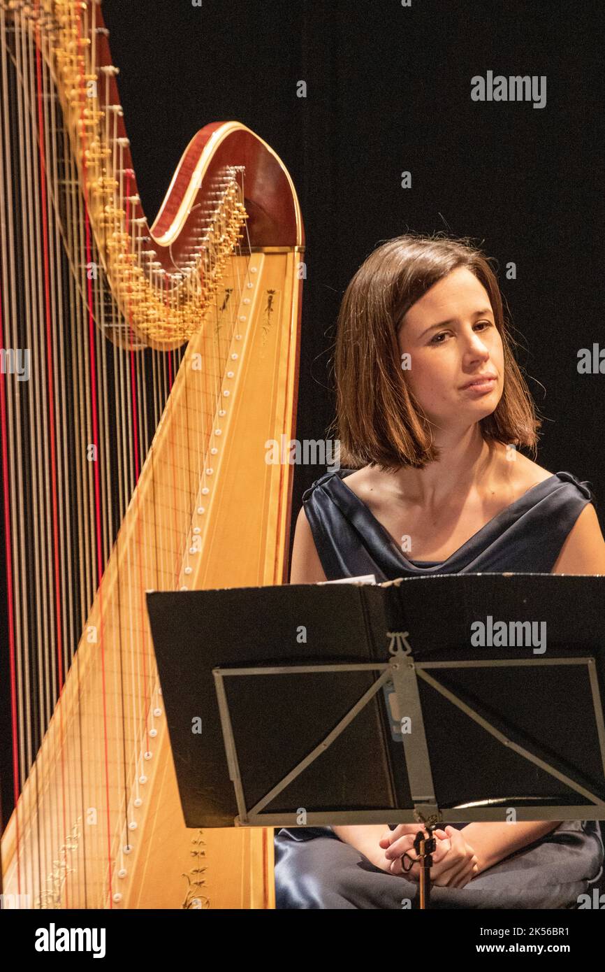 A 4 Girls 4 Harps concert in The Cut arts centre in Suffolk as part of ...