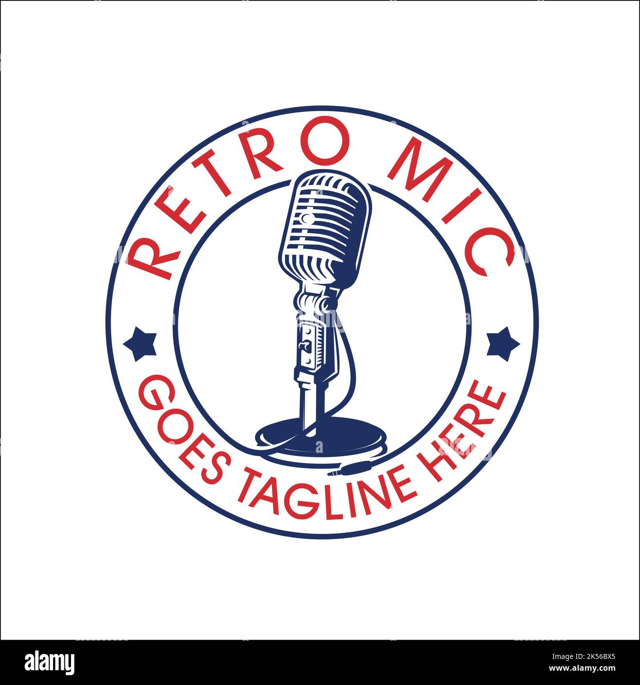 retro mic exclusive logo design inspiration Stock Vector Image & Art ...