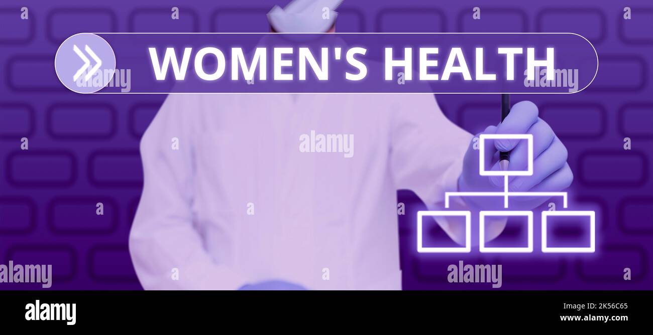 Hand writing sign Women'S Health, Internet Concept Women's physical ...