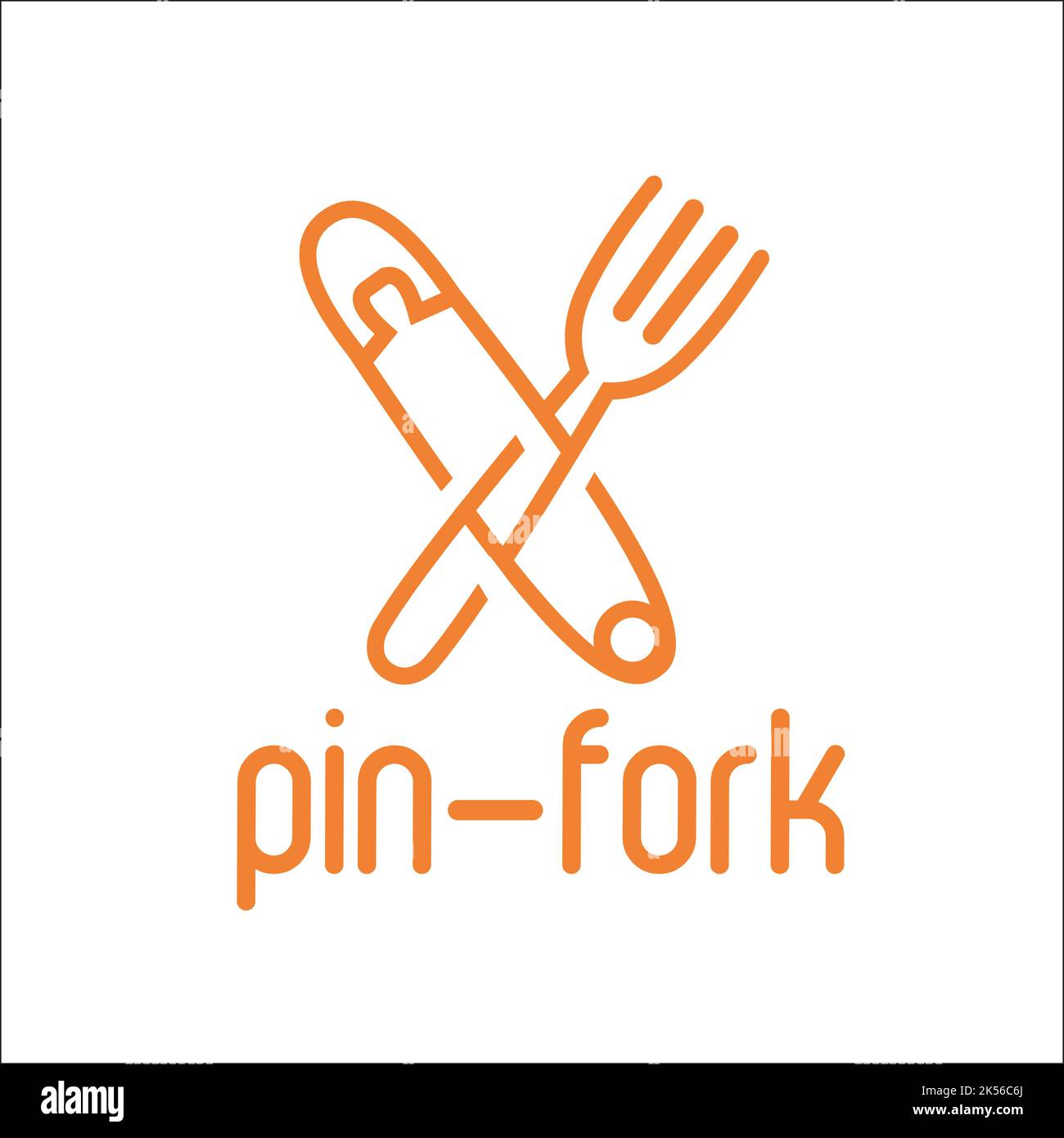 pin fork exclusive logo design inspiration Stock Vector Image & Art - Alamy
