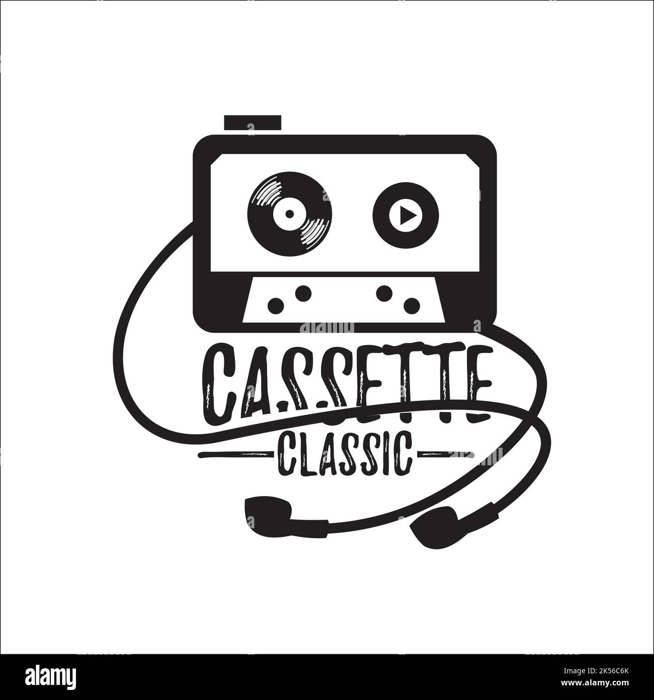 cassette classic exclusive logo design inspiration Stock Vector Image ...