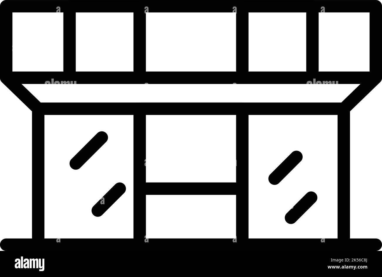 Market building icon outline vector. City modern. Center business Stock ... Market building icon outline vector. City modern. Center business Stock ...