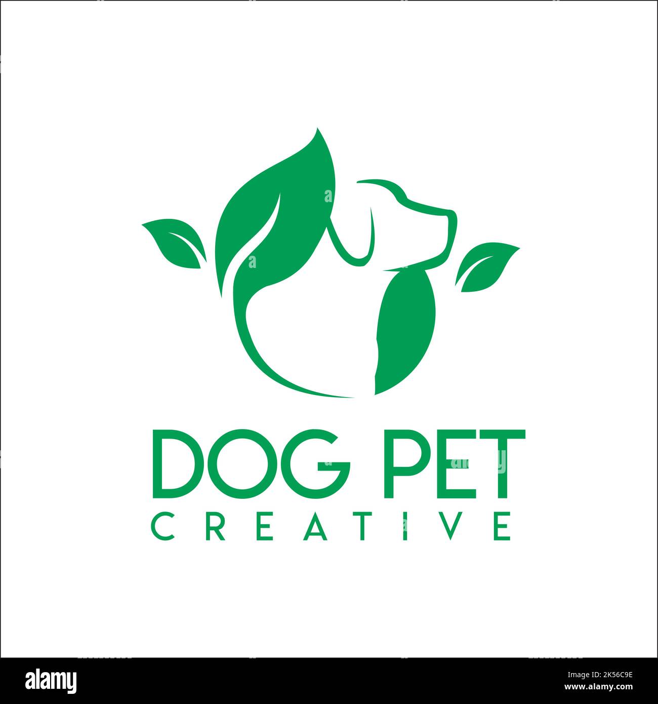 Dog leaf logo Stock Vector Images - Alamy