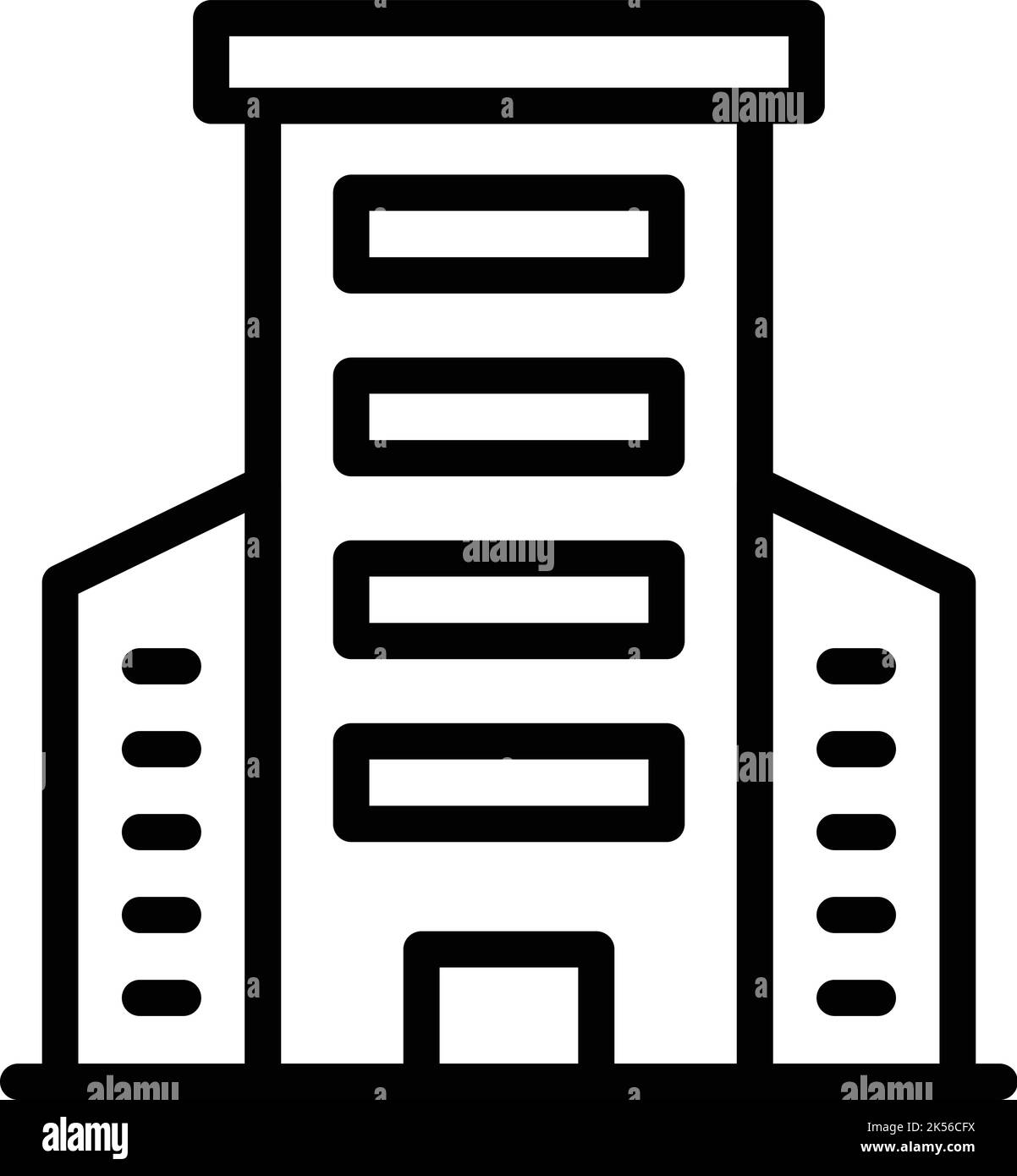 Business centre icon outline vector. Modern city. Commercial mall Stock ...