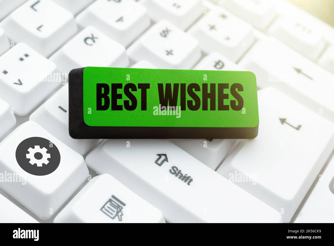 Conceptual caption Best Wishes, Business overview an expression of hope ...