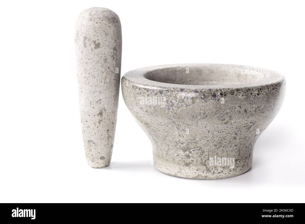 Mortar and Pestle isolated on white background.mortar is a tool for ...