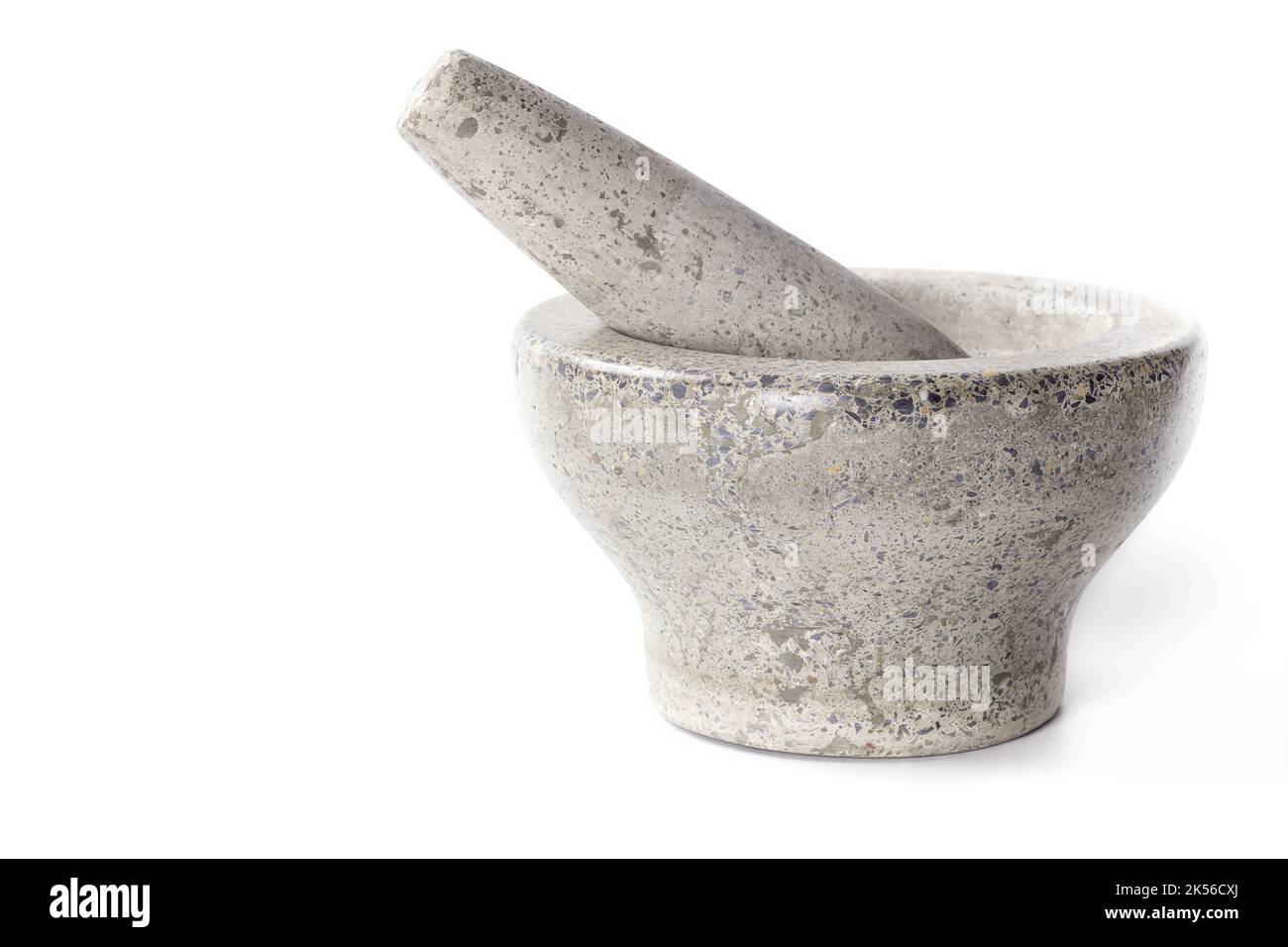 Mortar and Pestle isolated on white background.mortar is a tool for ...