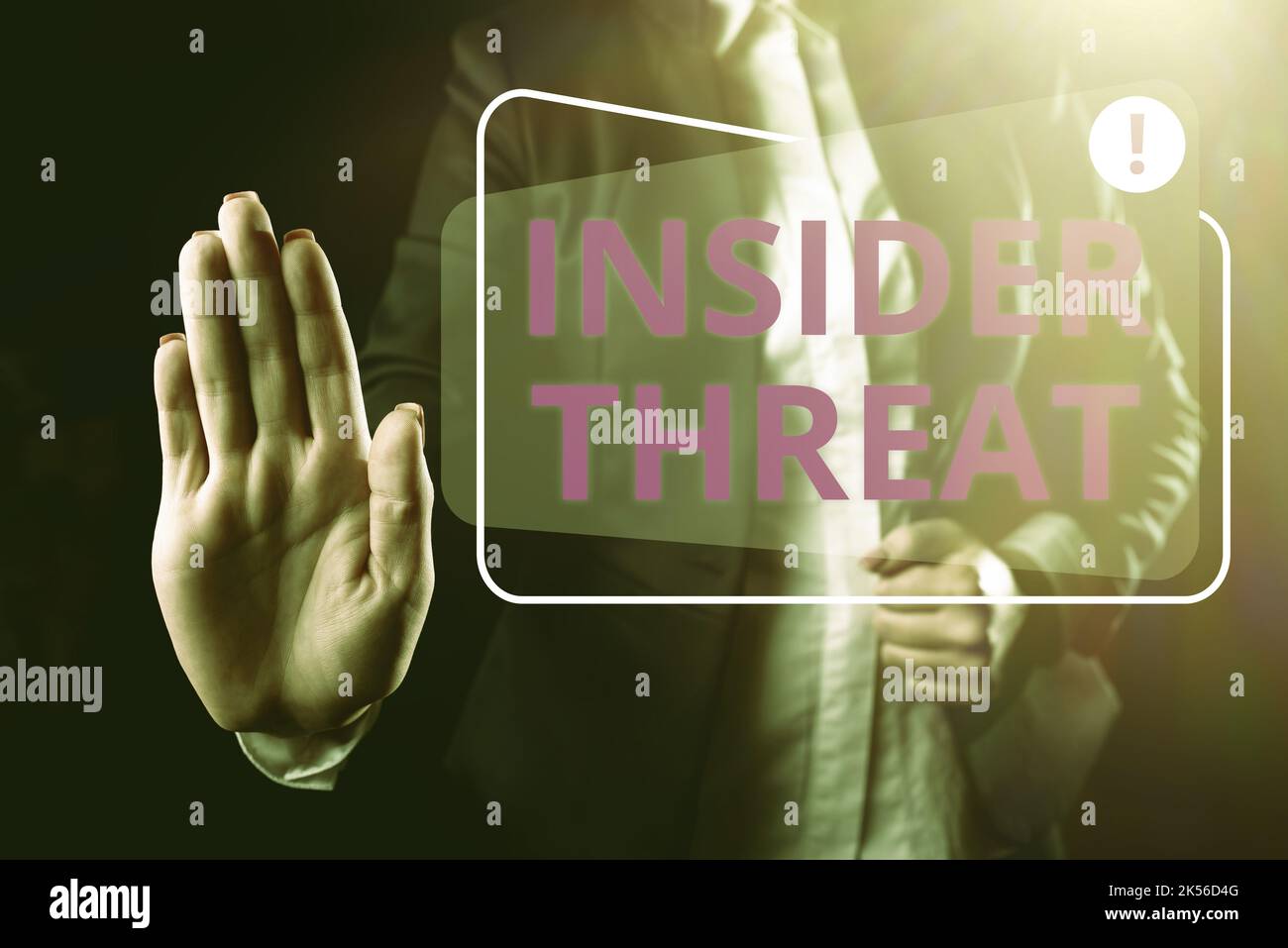 Text sign showing Insider Threat, Business showcase security threat ...