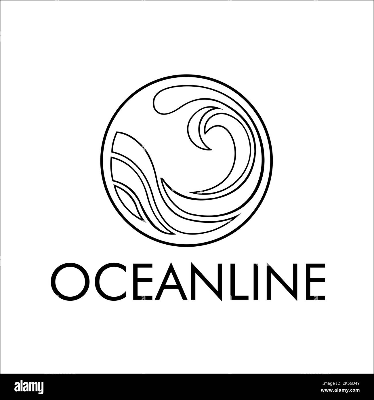 ocean line logo exclusive design inspiration Stock Vector Image & Art ...