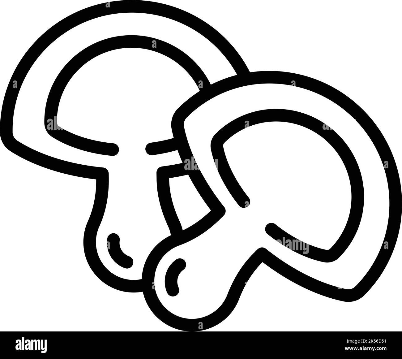 Cooking mushroom icon outline vector. Food shiitake. Chinese morel ...