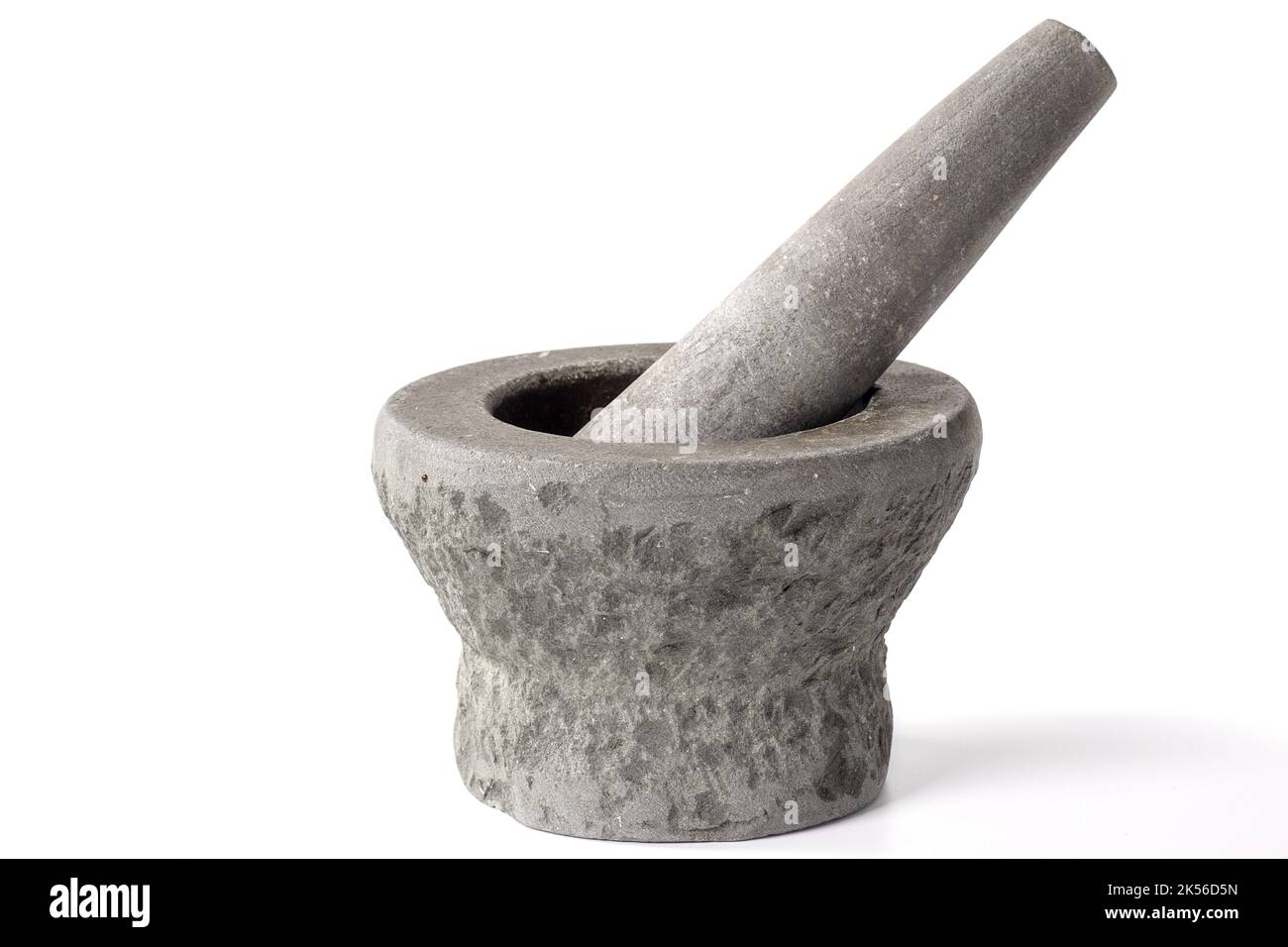 Mortar and Pestle isolated on white background.mortar is a tool for ...