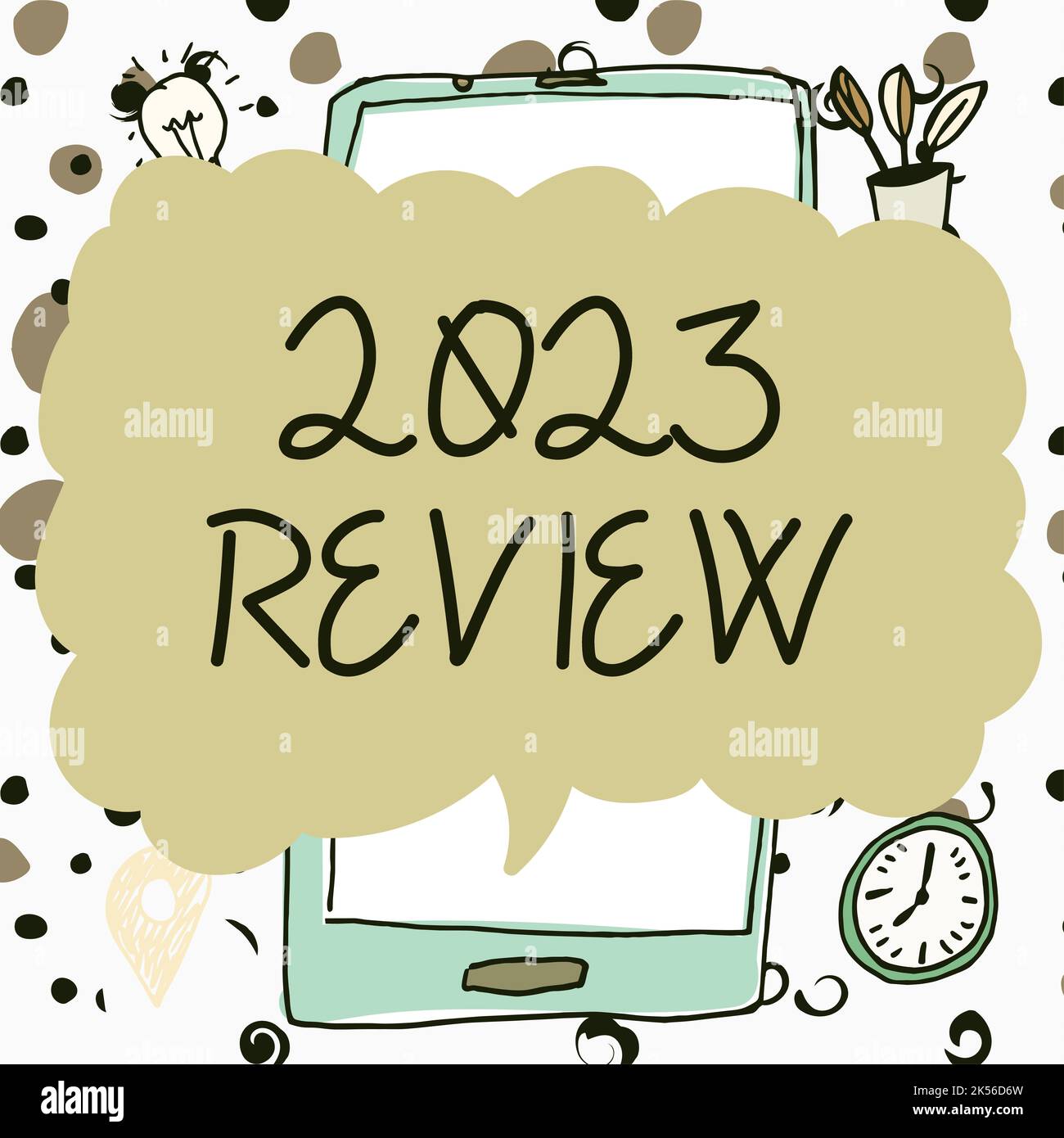 Sign displaying 2023 Review, Business concept seeing important events ...