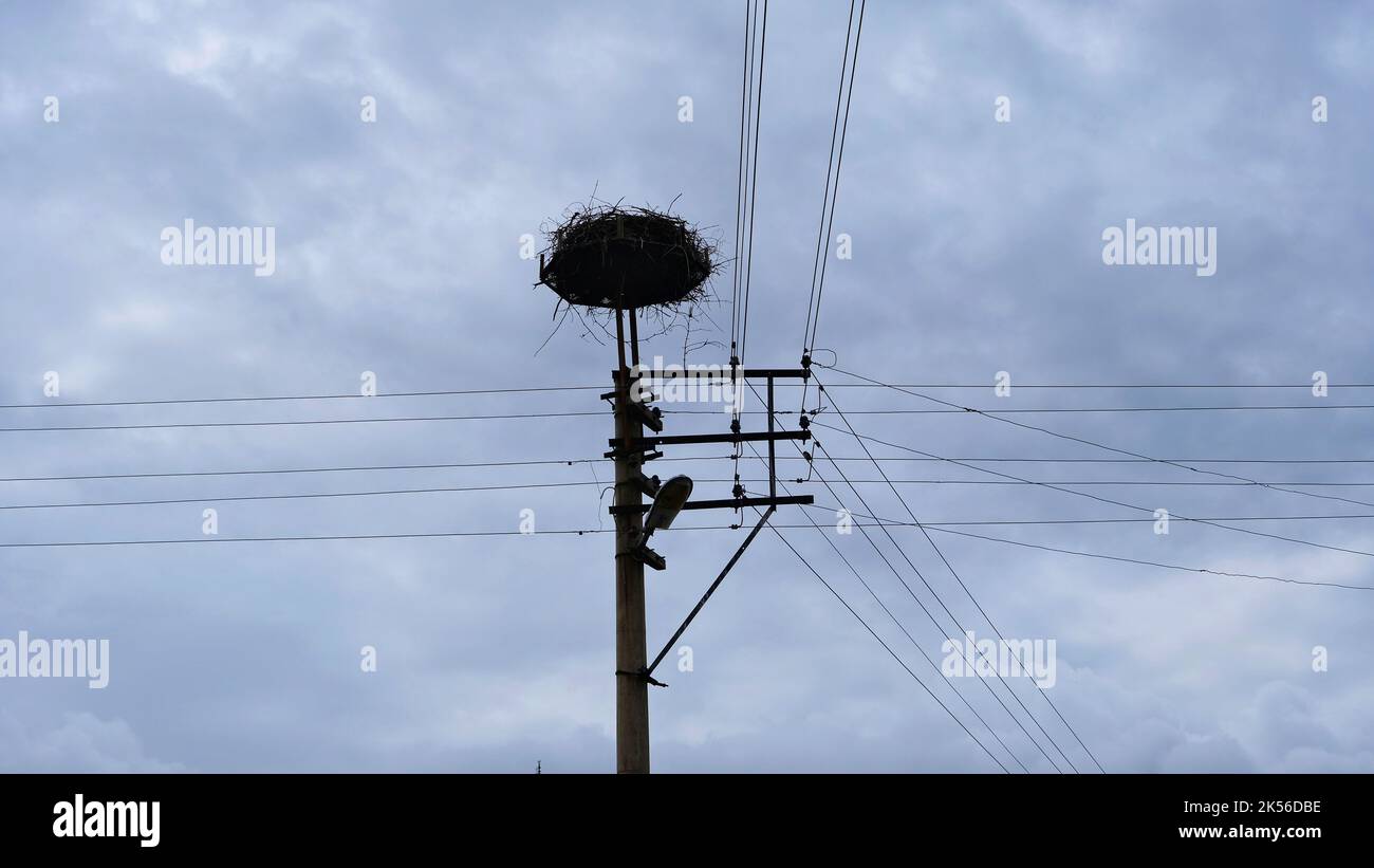Lamppost and background sky Stock Photo - Alamy
