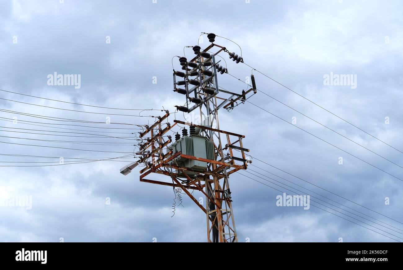 Lamppost and background sky Stock Photo - Alamy