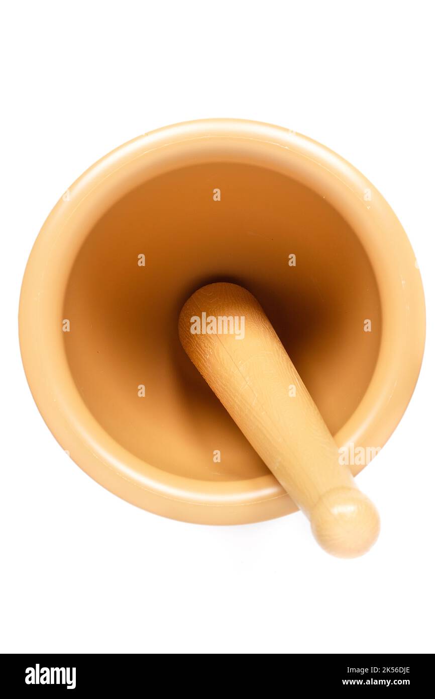 food grade plastic mortar & Pestle isolated on white background.mortar ...