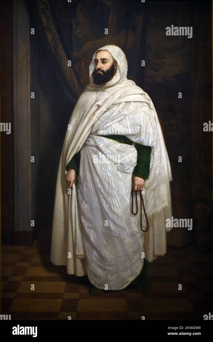 Portrait of Algerian Emir Abdelkader, Abd el-Kader, or Abdelkader ibn ...