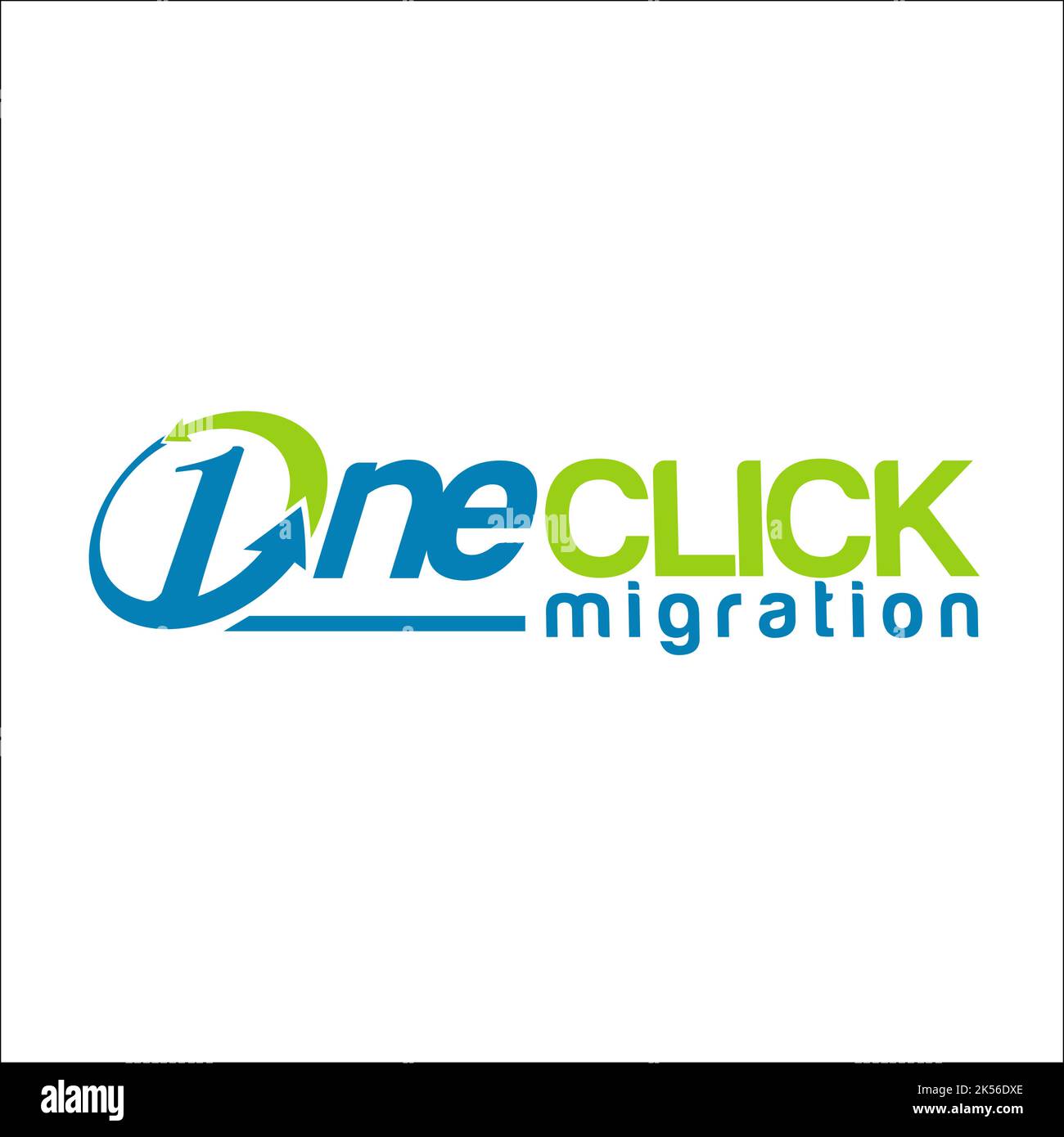 one click migration exclusive logo design inspiration Stock Vector ...