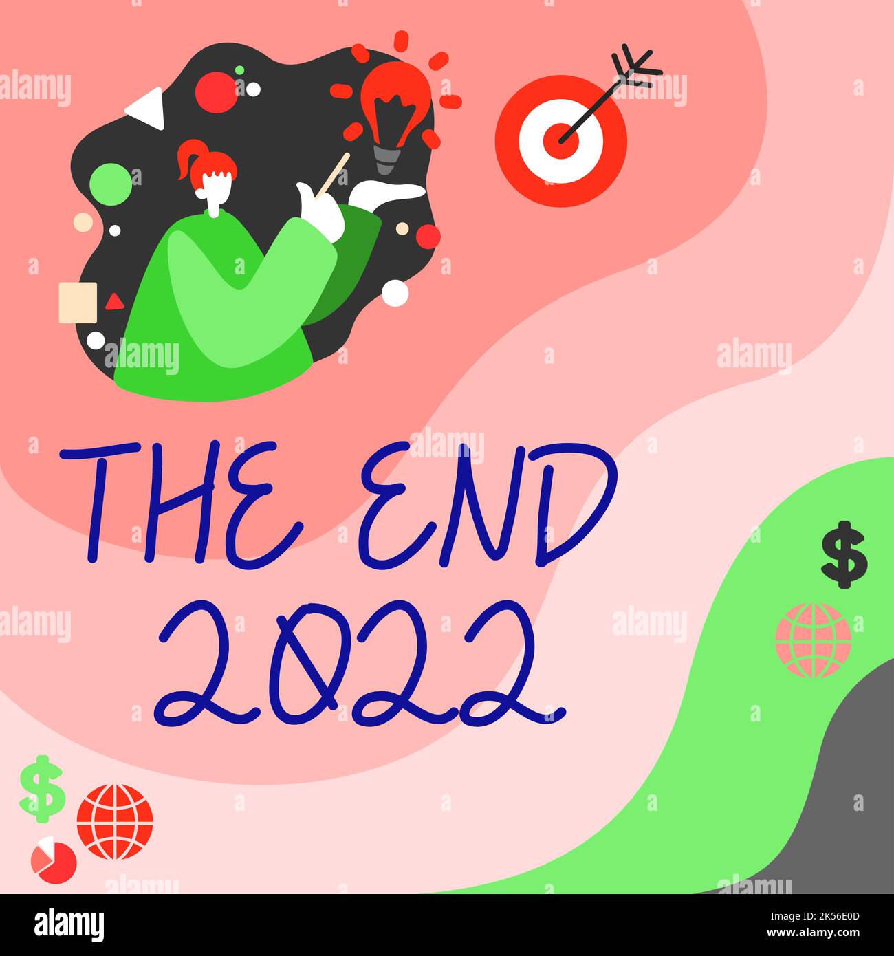 Sign displaying The End 2022, Word Written on Happy new year final days ...