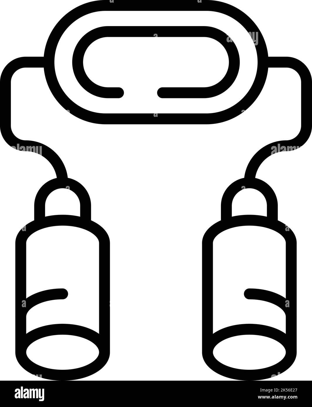 Child jump rope icon outline vector. Training sport. Workout play Stock ...