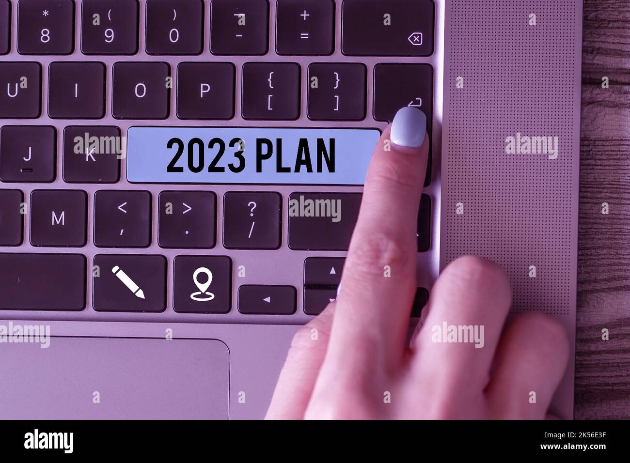 Conceptual display 2023 Plan, Business showcase setting up your goals ...