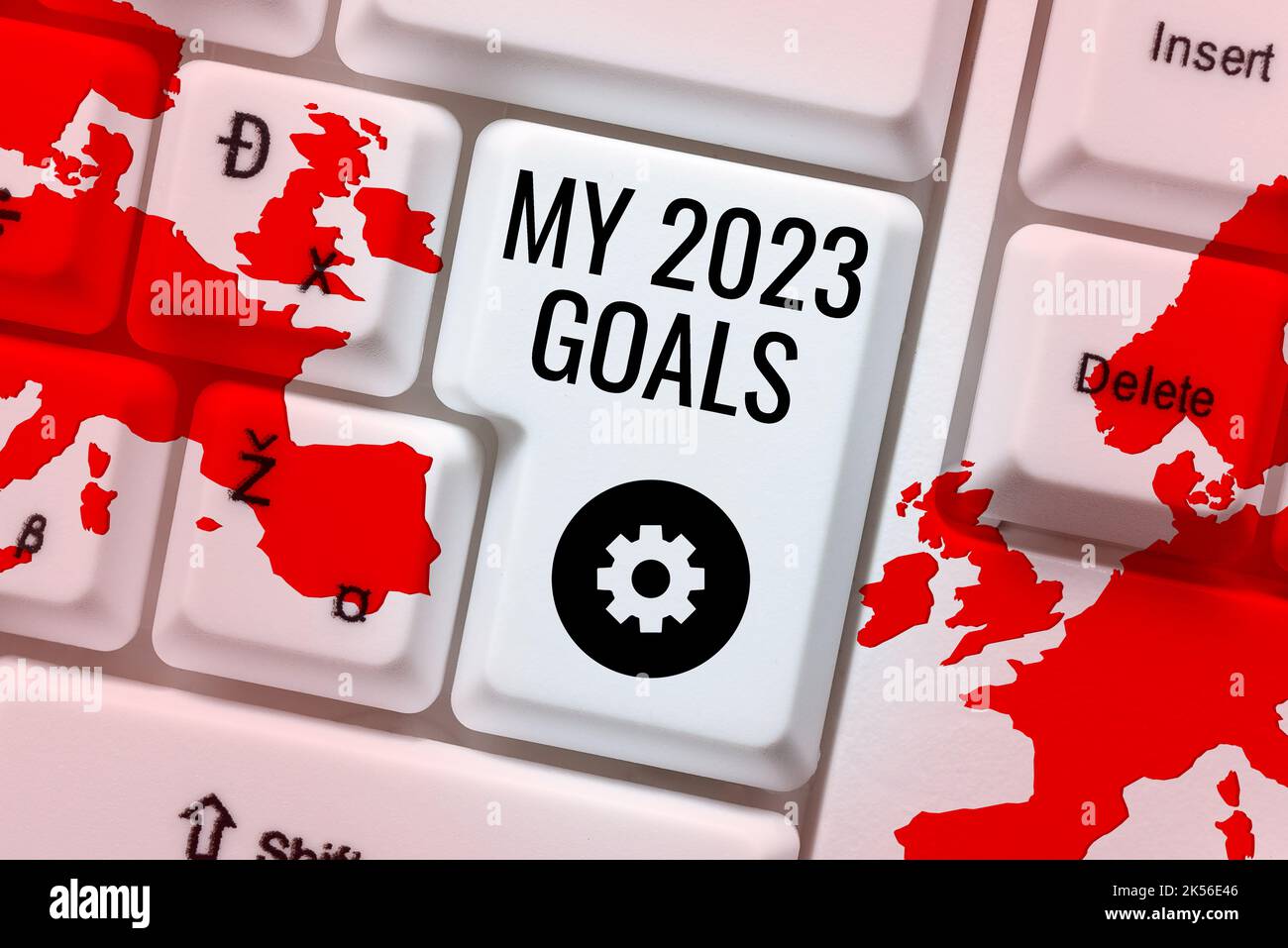 Text showing inspiration My 2023 Goals, Business concept setting up ...