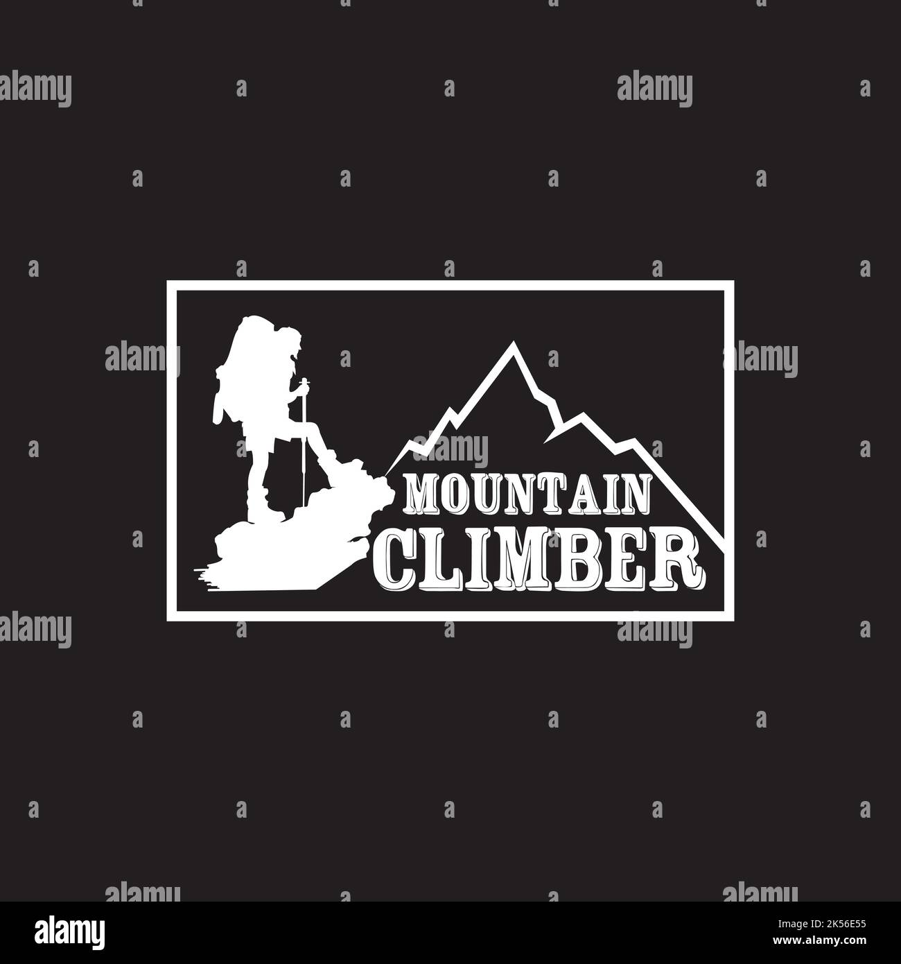 mountain climber exclusive logo design inspiration Stock Vector Image ...
