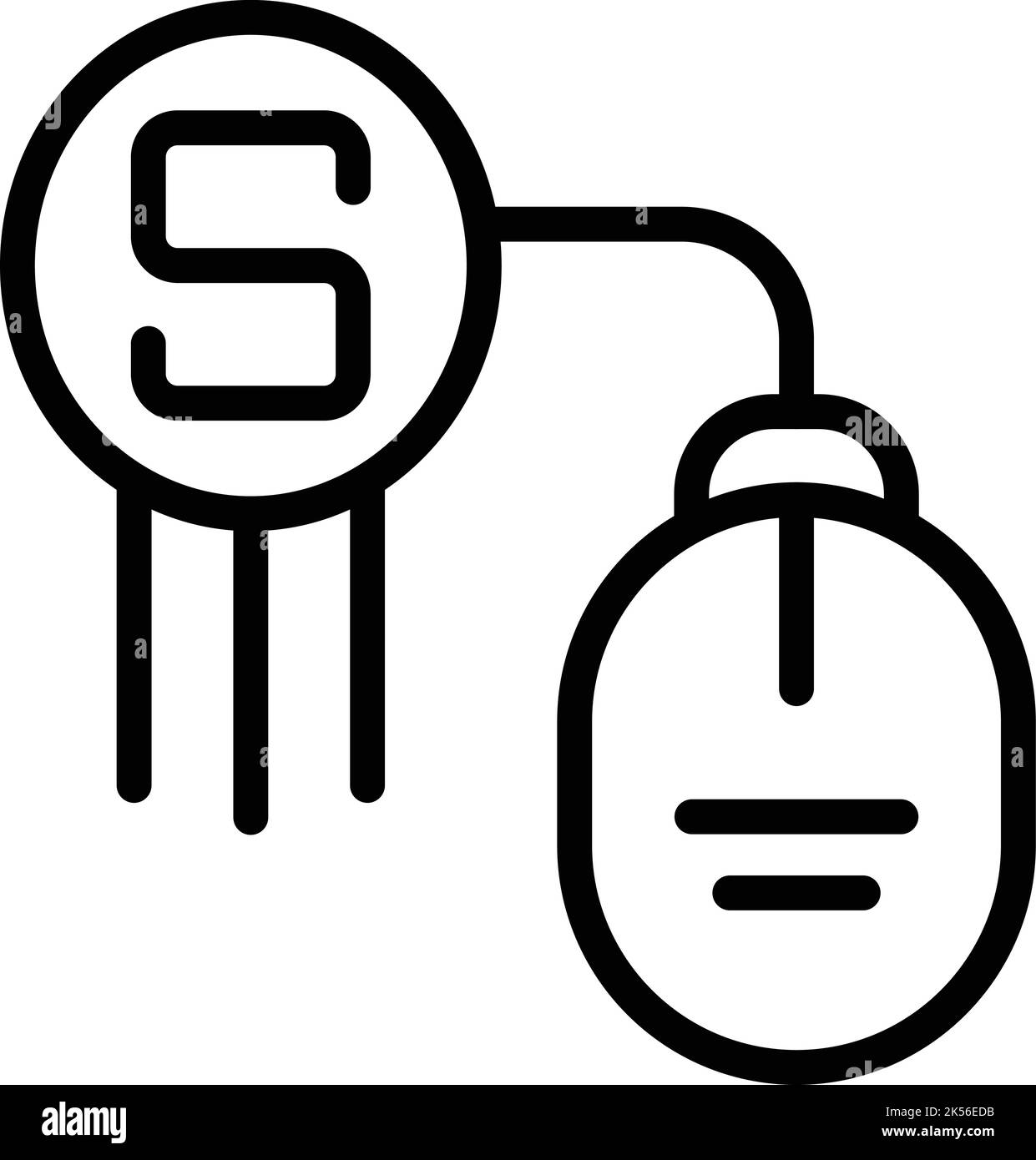 Mouse Click Button Icon Outline Vector Data Blog Database App Stock Vector Image And Art Alamy