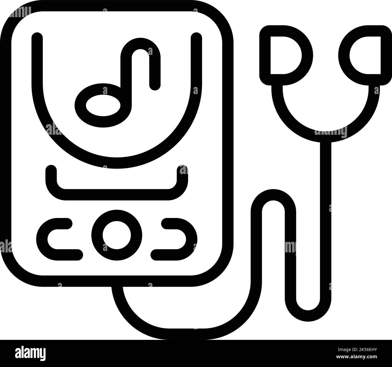 Sport music player icon outline vector. Gym exercise. Workout play ...