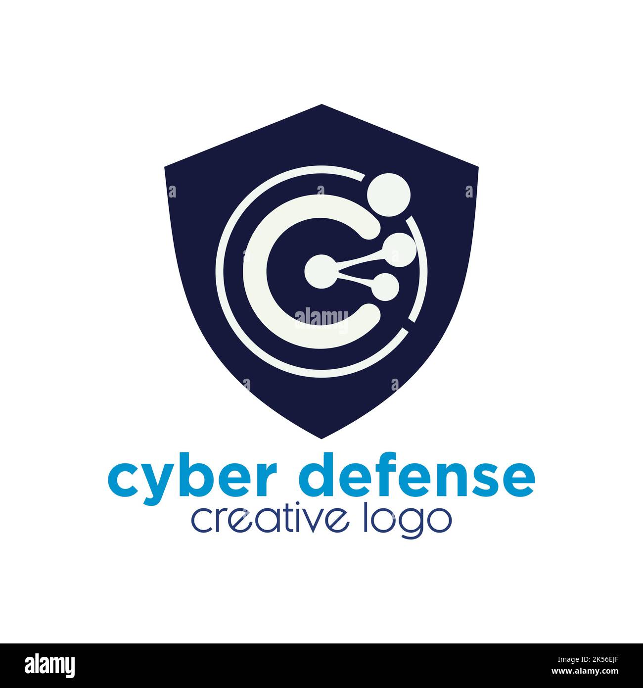 cyber defense creative exclusive logo design inspiration Stock Vector ...