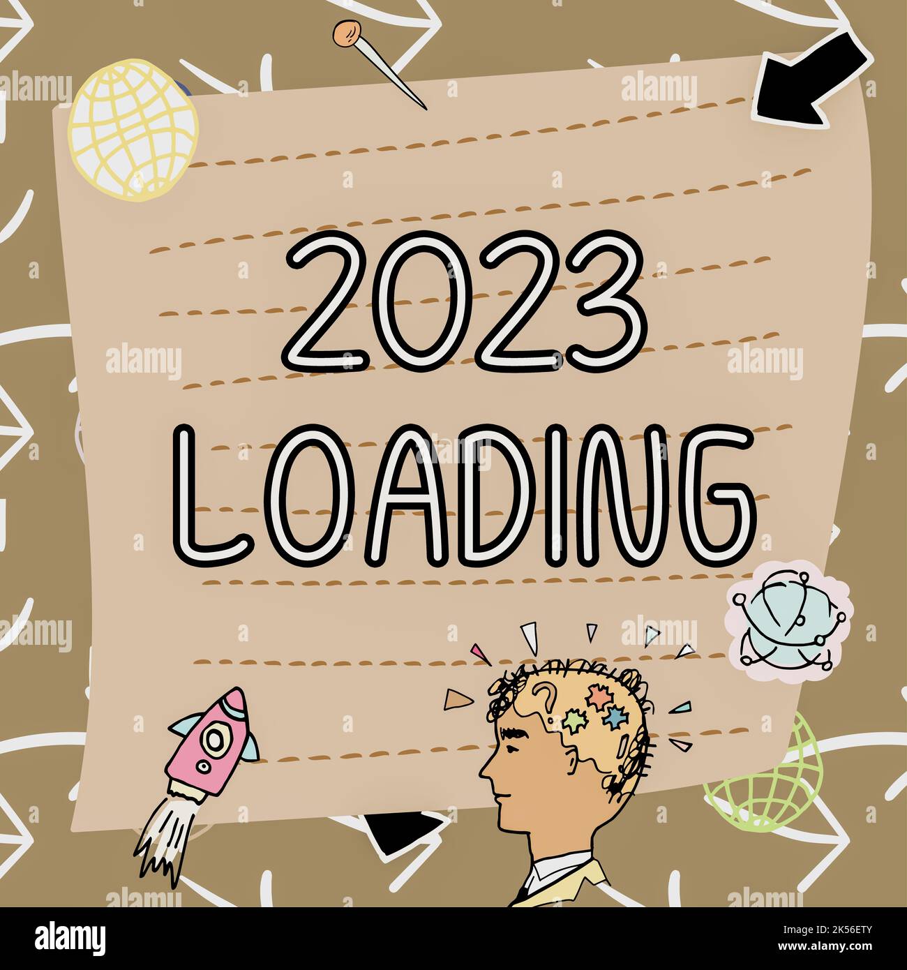 Hand writing sign 2023 Loading, Business approach Advertising the ...