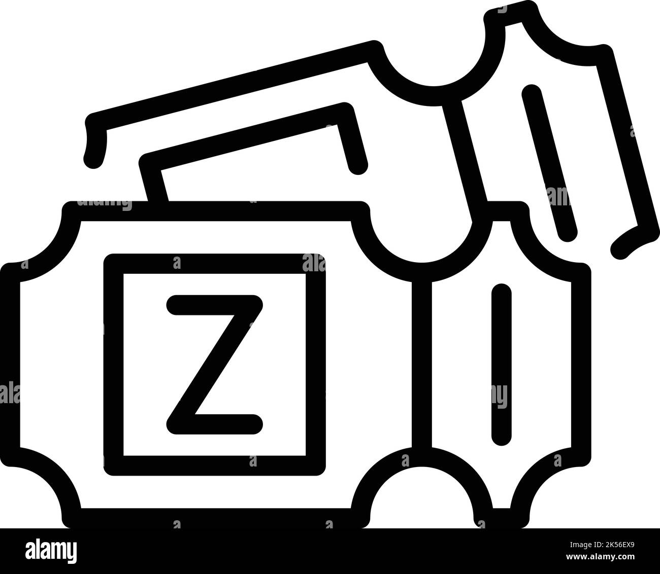 Price zoo ticket icon outline vector. Card pass. Animal event Stock ...