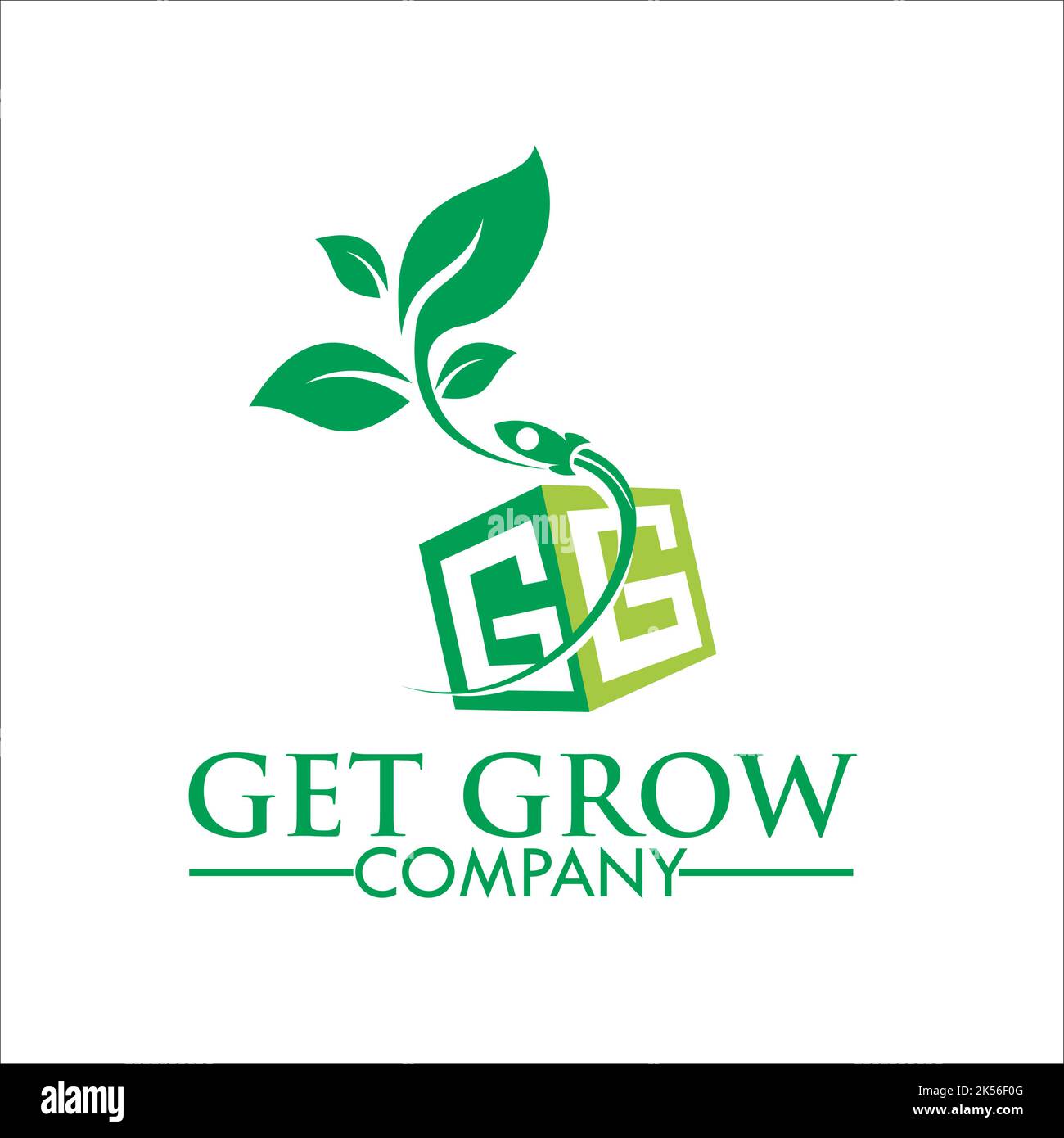 get grow company exclusive logo design inspiration Stock Vector Image ...