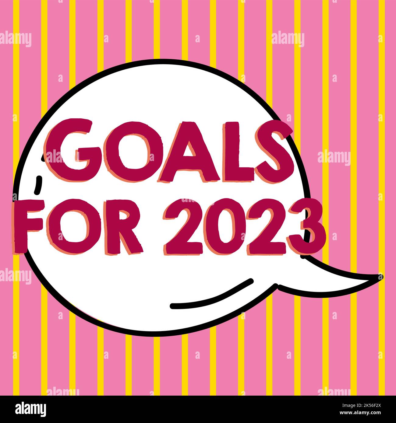 Text caption presenting Goals For 2023, Word Written on The following ...