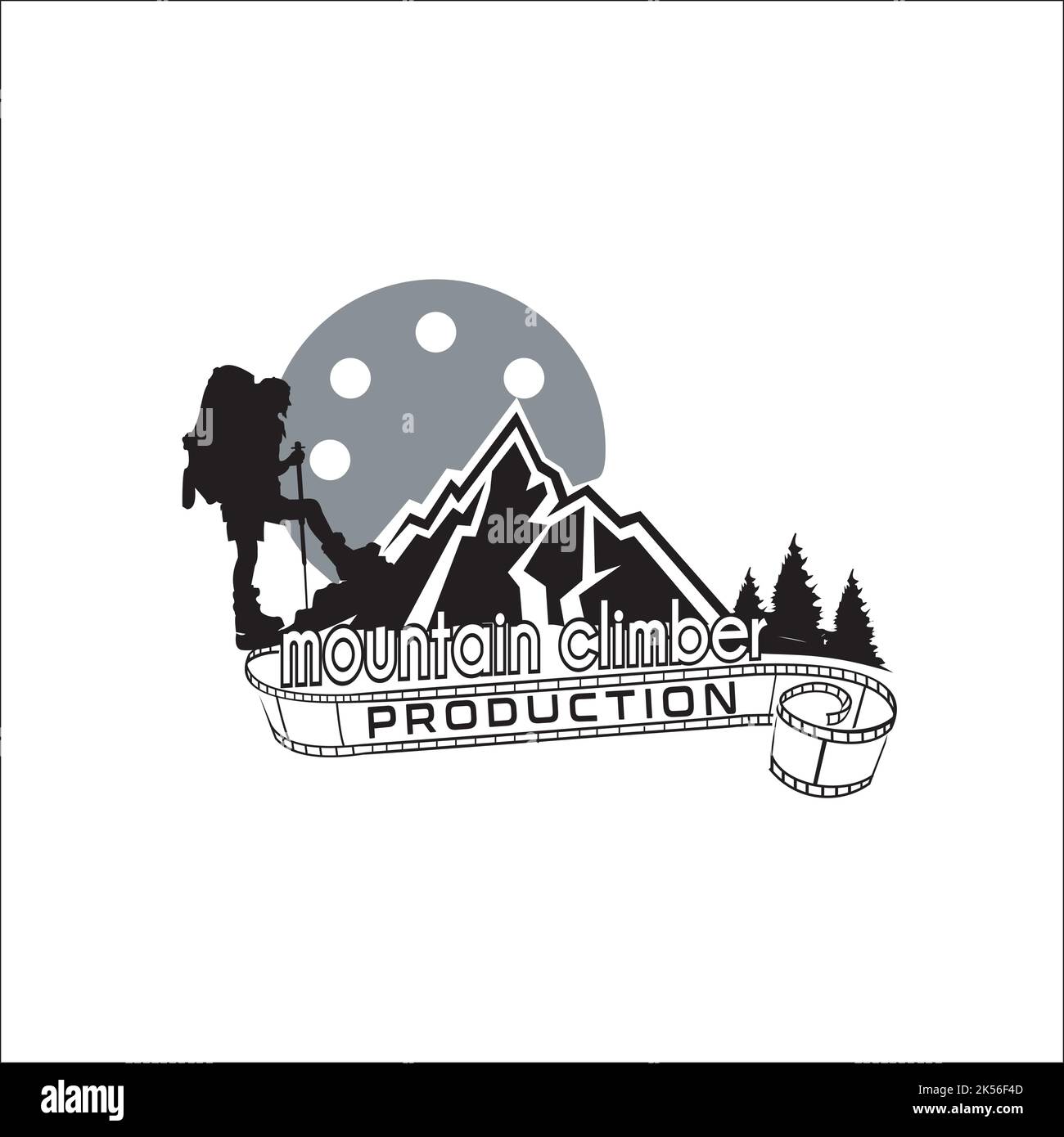 mountain climber exclusive logo design inspiration Stock Vector Image ...
