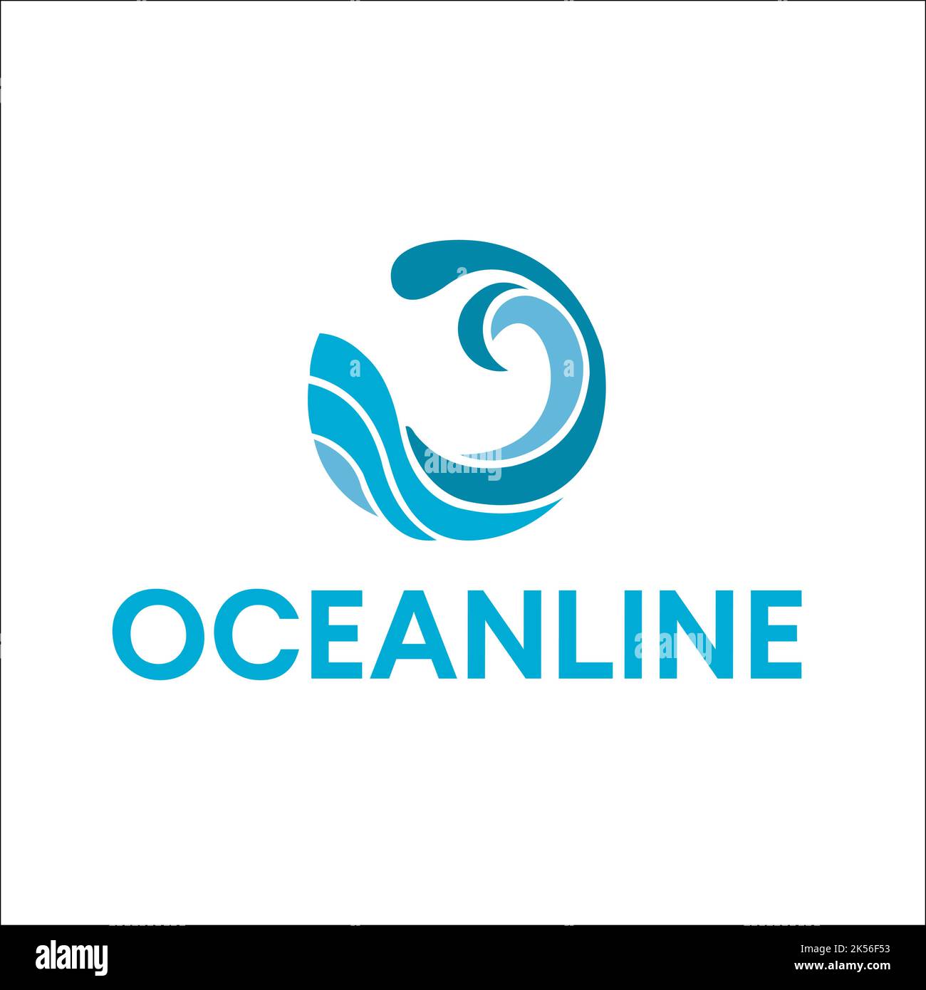 ocean line logo exclusive design inspiration Stock Vector Image & Art ...