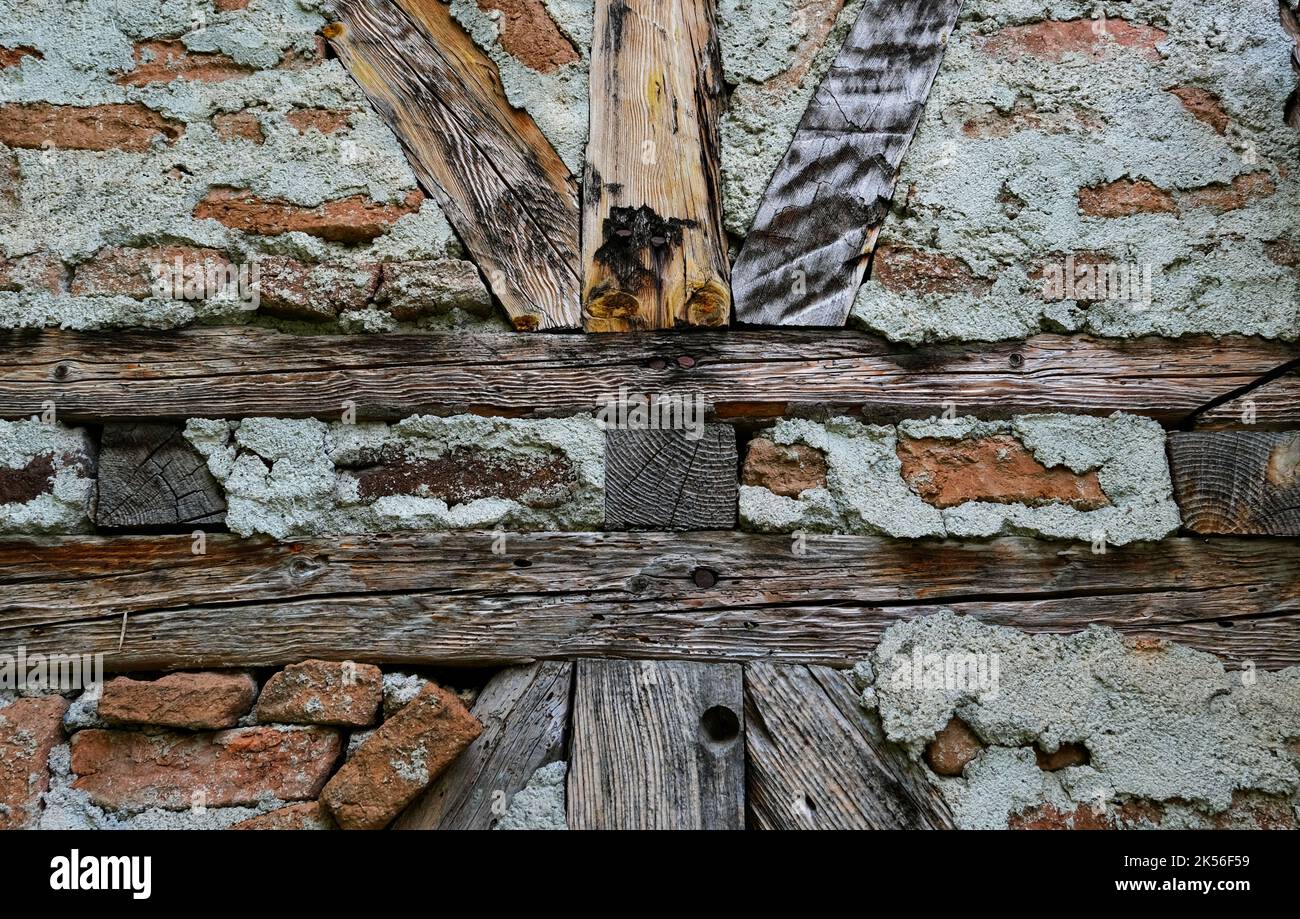 Village house wall design and structure Stock Photo - Alamy