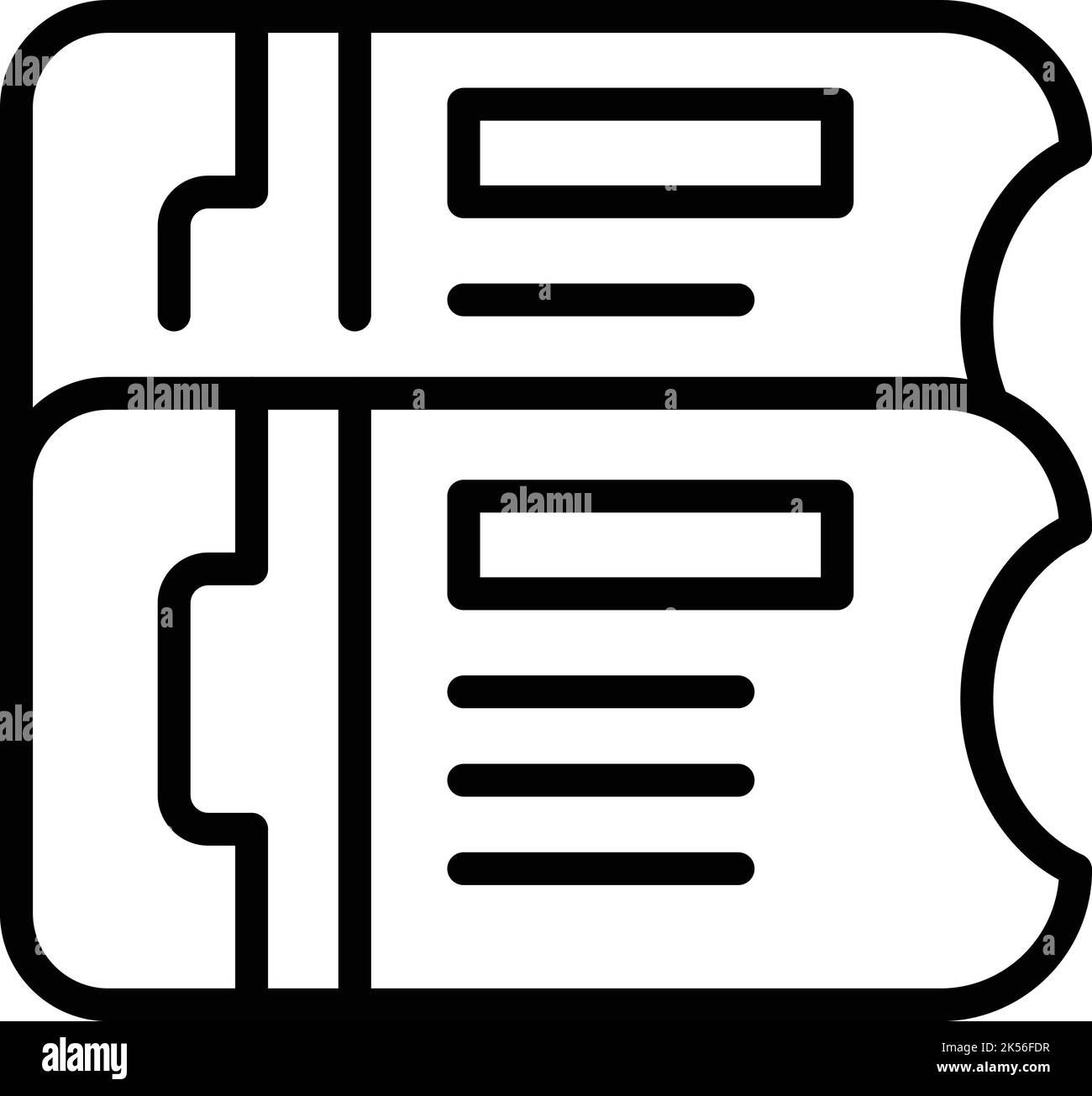 Pass movie ticket icon outline vector. Festival event. Paper entry ...