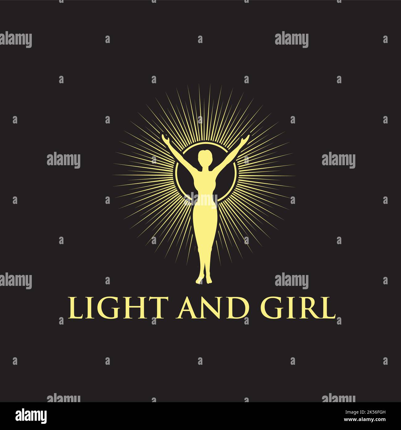 light and girl logo exclusive design inspiration Stock Vector Image ...